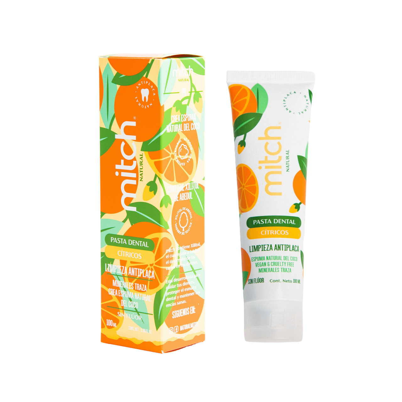 Mitch Pasta Dental Natural de Cítricos 100ml Sin Flúor – Natural Mitch